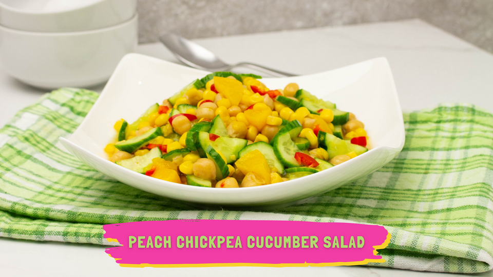 Peach Chickpea Cucumber Salad | Eat For Life By Marsha